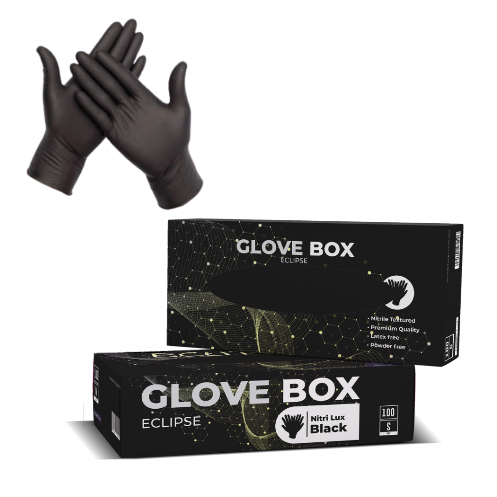 Black Nitrile Gloves: Box R80 (1 Box), Case R750 (10 Boxes) - Glove SA